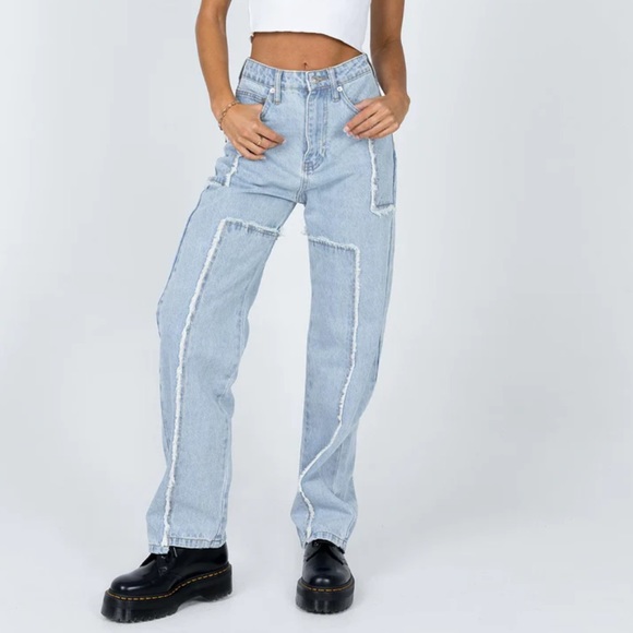 Princess Polly | Jeans | Princess Polly Serenity Patchwork Denim Jeans ...